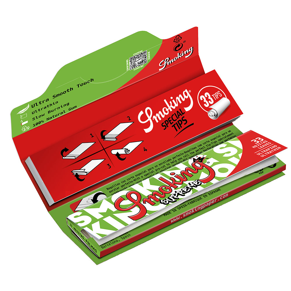 Smoking Supreme Kingsize Papers + 33 Tips – Bull Brand