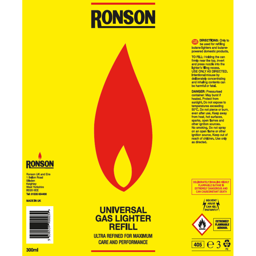 Ronson Gas Refill 300ml – Bull Brand